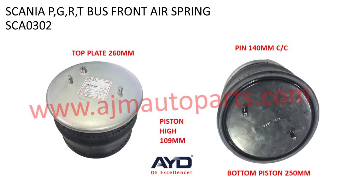 SCANIA BUS FRONT AIR SPRING- 1440302 / 488266 / 470921 / W01M588193 ...