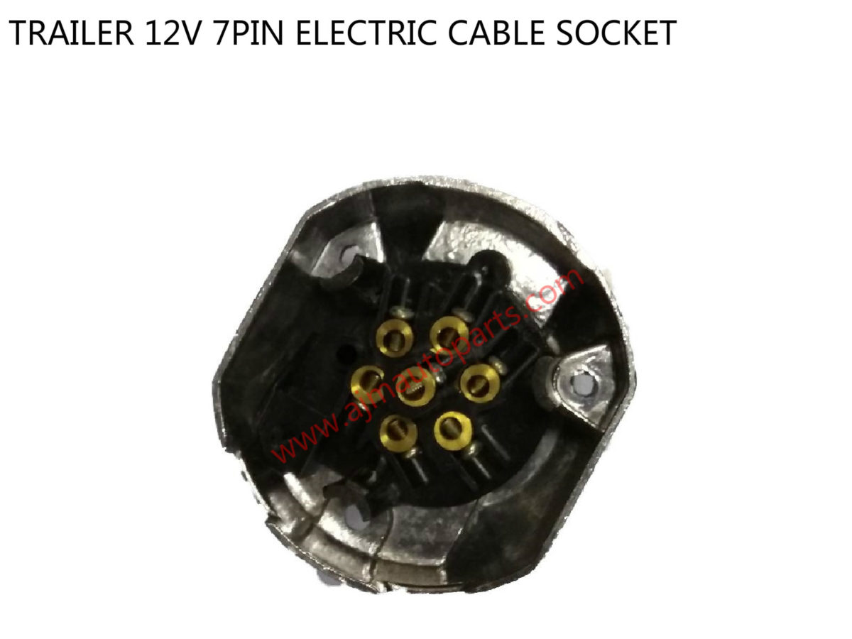 TRAILER 12V 7PIN ELECTRIC CABLE SOCKET | AJM AUTO MALAYSIA