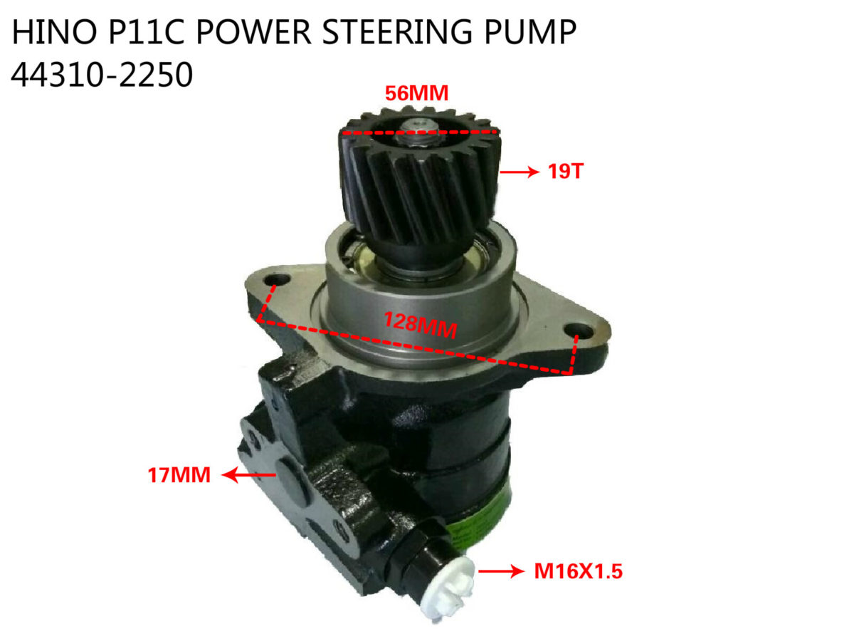 HINO P11C POWER STEERING PUMP-44310-2250 | AJM AUTO MALAYSIA
