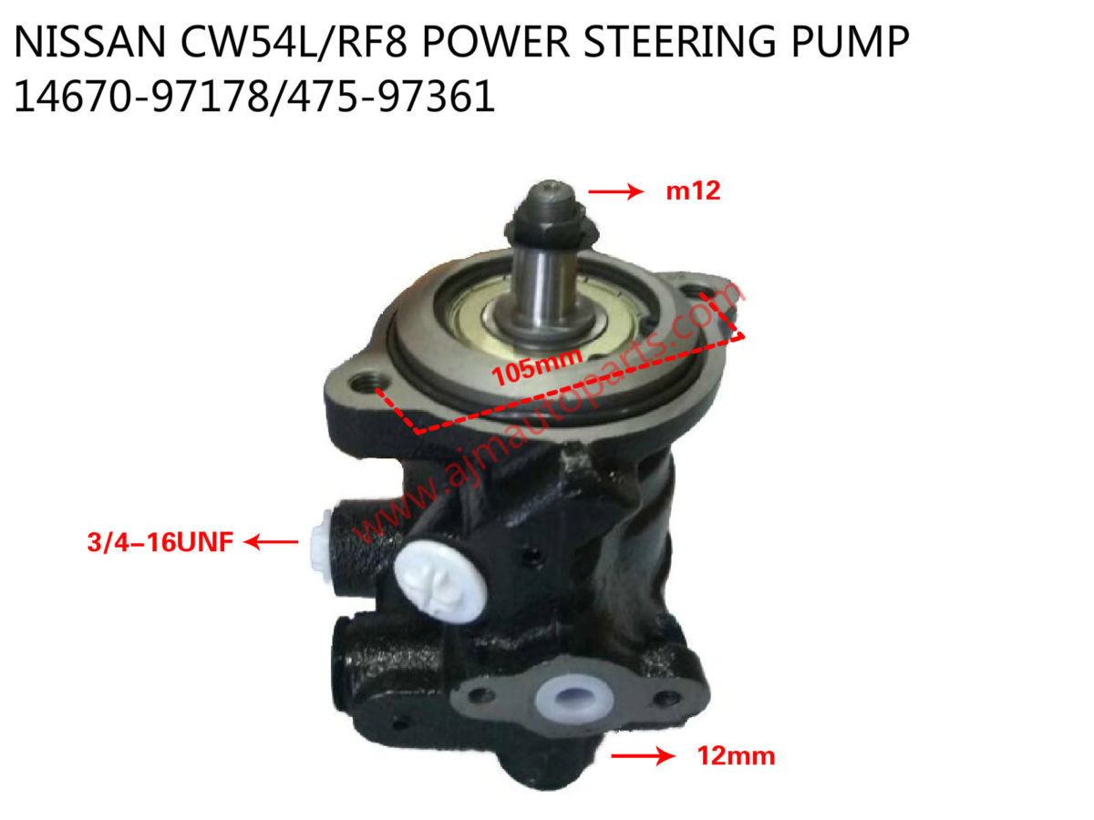 NISSAN CW54L/RF8 POWER STEERING PUMP-14670-97178/475-97361 | AJM AUTO ...