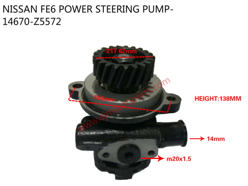 ISUZU 6HH1 2HOLE POWER STEERING PUMP-470-04156 | AJM AUTO MALAYSIA