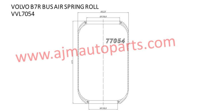 VOLVO B7R / B6R BUS AIR SPRING ROLL - 70377054 / 9138 / 7054N / 6611N ...