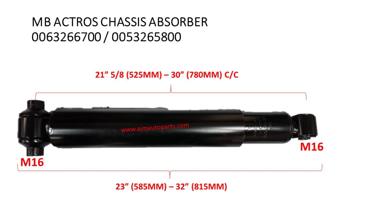 MERCEDES BENZ ACTROS MP2/MP3 REAR CHASSIS SHOCK ABSORBER - 006 326 6700 ...