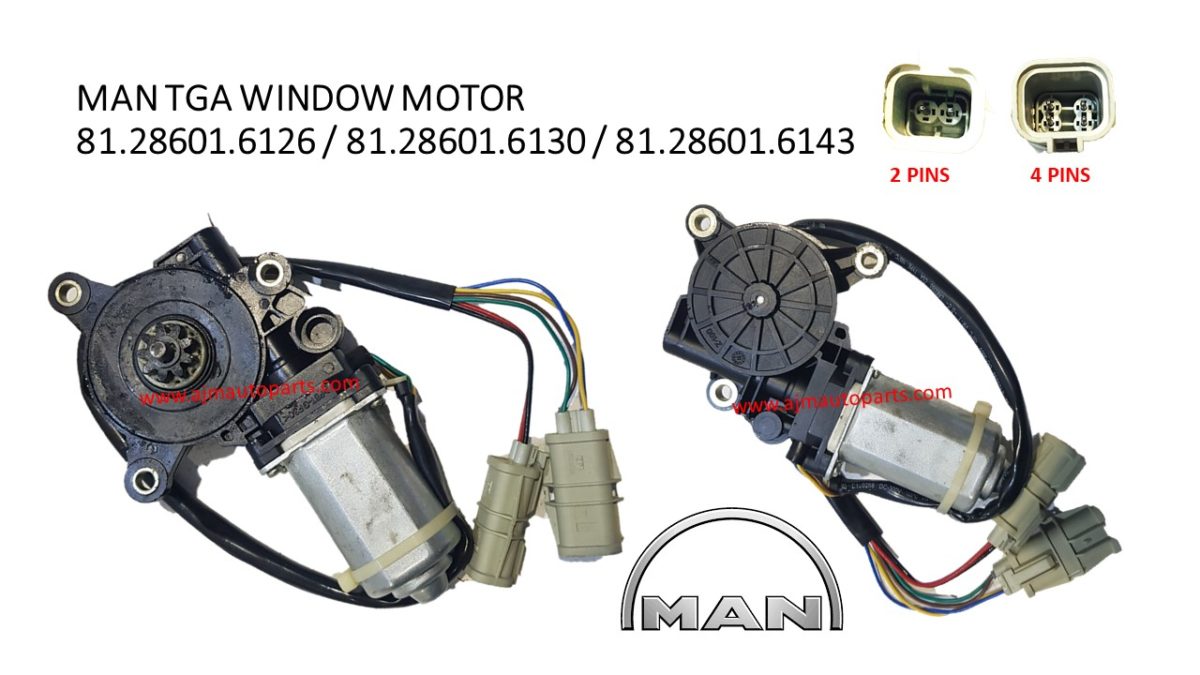 MAN TGA WINDOW MOTOR - 81.28601.6126 / 81.28601.6130 / 81.28601.6143 ...