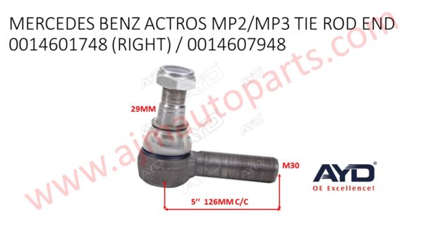 MERCEDES ACTROS TIE ROD END (RH) – 0014601748 | AJM AUTO MALAYSIA