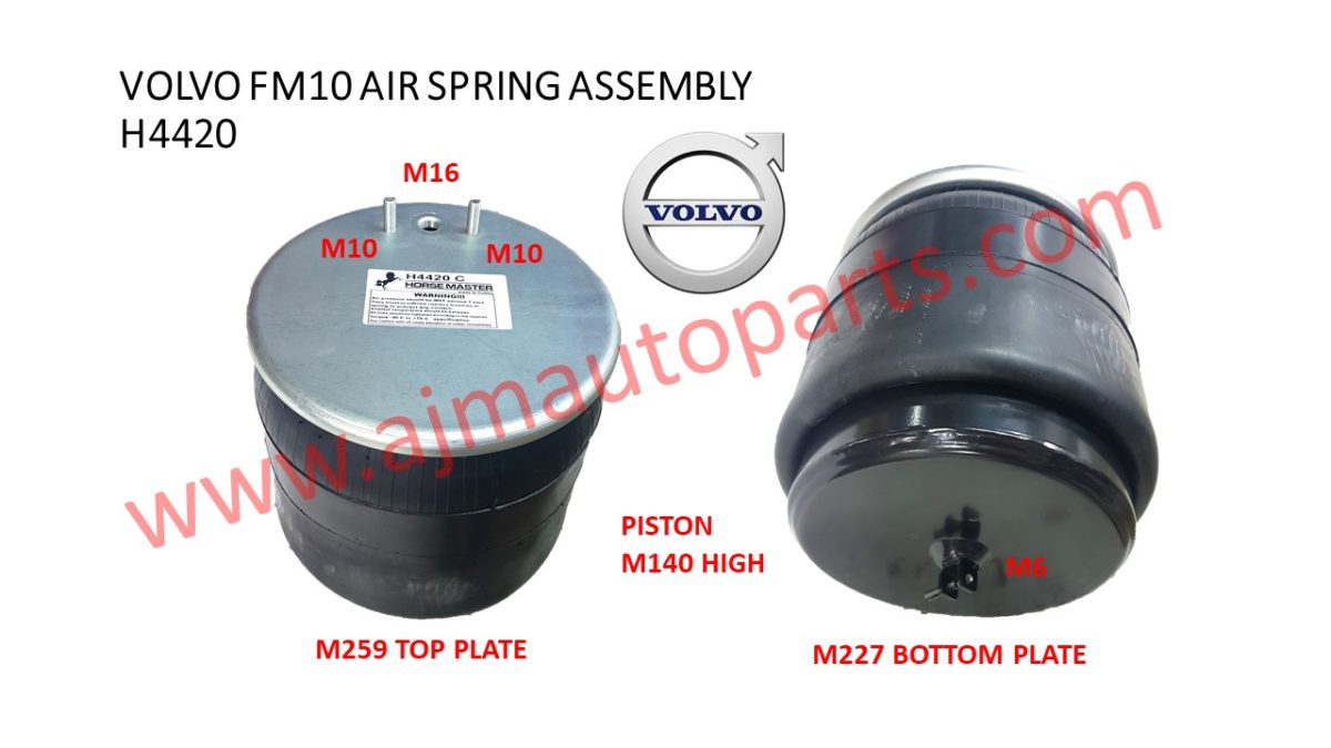 VOLVO FM10 AIR SPRING BELLOW ASSEMBLY – H4420 / 1076076 / 1075291 ...