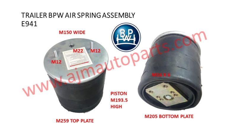 TRAILER BPW AIR SPRING ASSEMBLY – 941MB / 78941-C / 05.429.40.10.1 / 05 ...