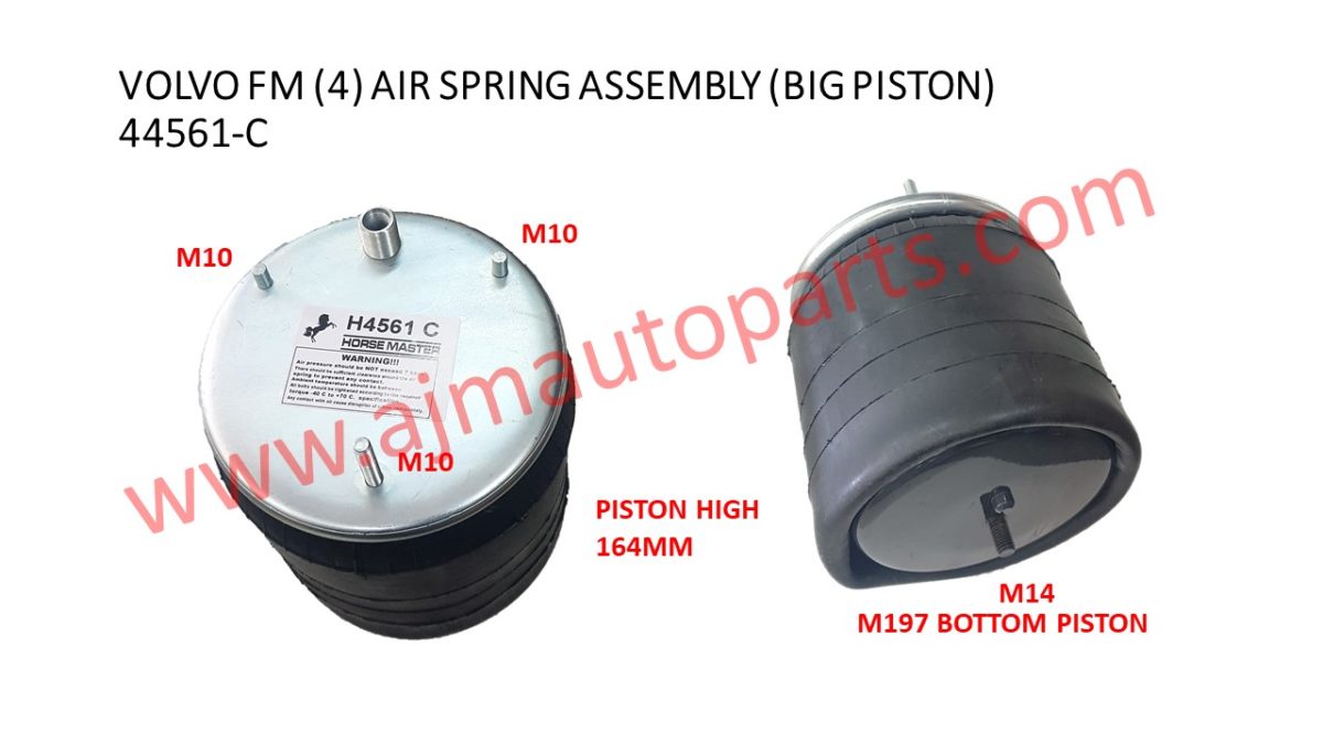 VOLVO FMX / FM4 AIR SPRING COMPLETE ASSEMBLY – H4561-C / 4561 / 784561 ...