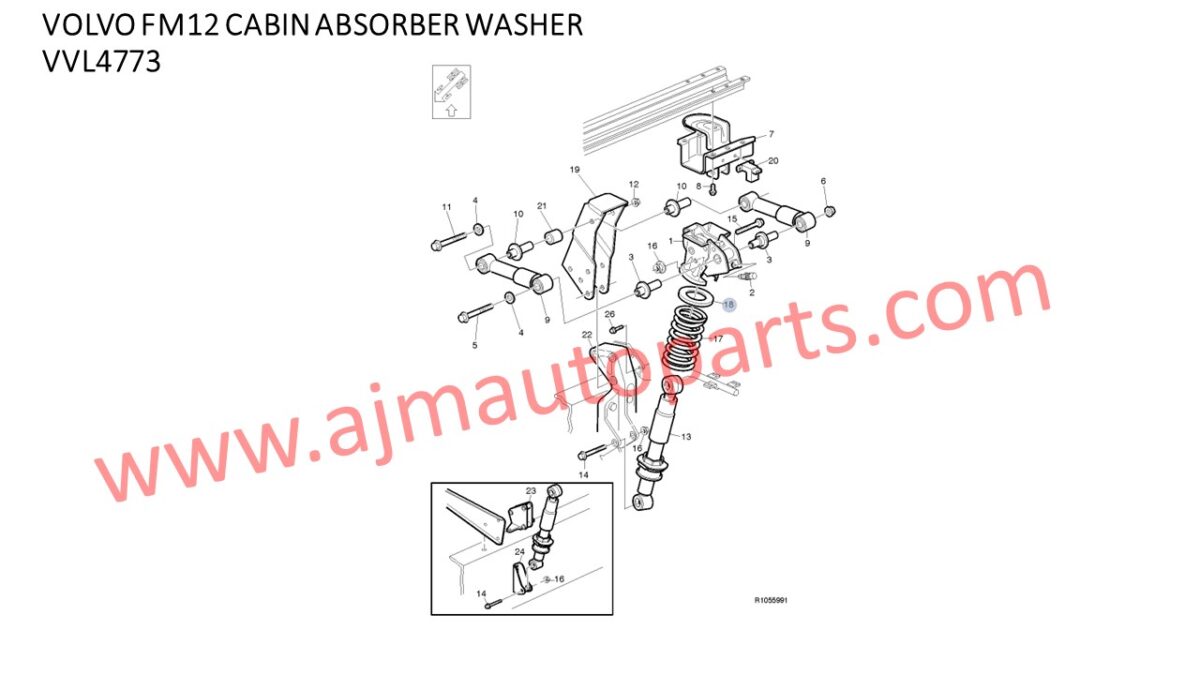 VOLVO FM12 CABIN SHOCK ABSORBER WASHER – 1076697 / 20734773 | AJM AUTO ...